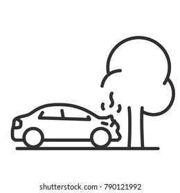 365 Car Collision Tree Icon Images, Stock Photos & Vectors | Shutterstock