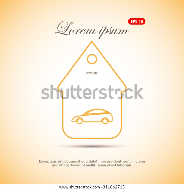 Car Home Icon Vector Illustration Stock Vector (Royalty Free) 311062715 ...