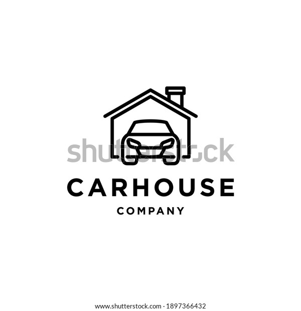 Car House Logo Icon Vector Car Stock Vector (Royalty Free) 1897366432
