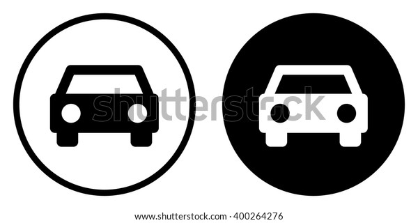 Car Icon Circle Vector Illustration Stock Vector (Royalty Free ...