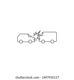 Car Icon Crashed Truck Vector Illustration 스톡 벡터(로열티 프리) 1497935117 ...