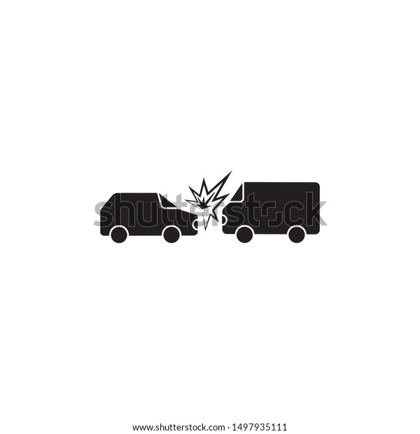 Car Icon Crashed Truck Vector Illustration 스톡 벡터(로열티 프리) 1497935111 ...