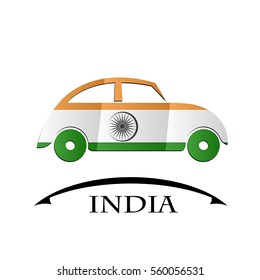 Car Icon Made Flag India Stock Vector (Royalty Free) 560056531 ...