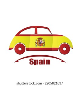 Car Icon Made Flag Spain Stock Vector (Royalty Free) 2205821837 ...