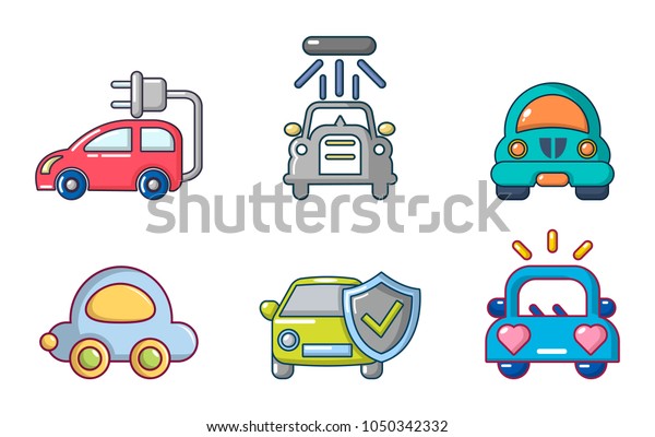 Car Icon Set Cartoon Set Car Stock Vector (Royalty Free) 1050342332 ...