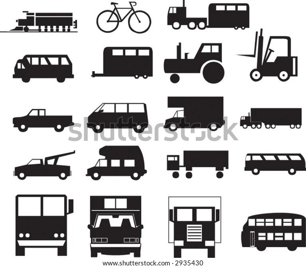 Car Icon Icon Set Car Station Stock Vector (Royalty Free) 2935430