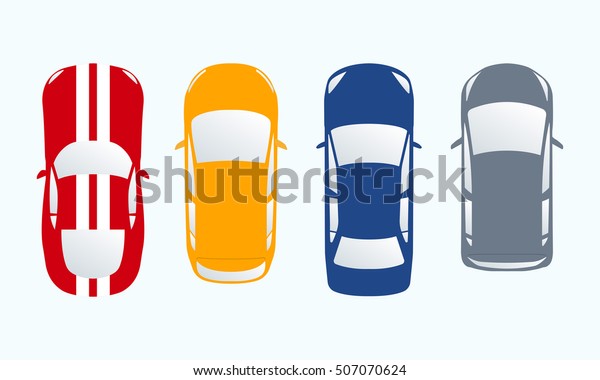 Car Icon Set Top View Cars Stock Vector (Royalty Free) 507070624 ...