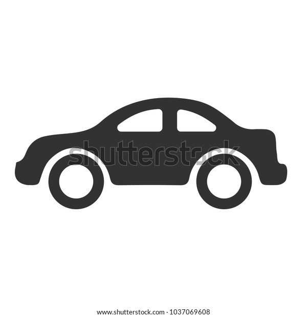 Car Icon Side View On Transparent Stock Vector (Royalty Free ...