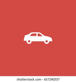 Car Icon Sign Design Red Background Stock Vector (Royalty Free ...