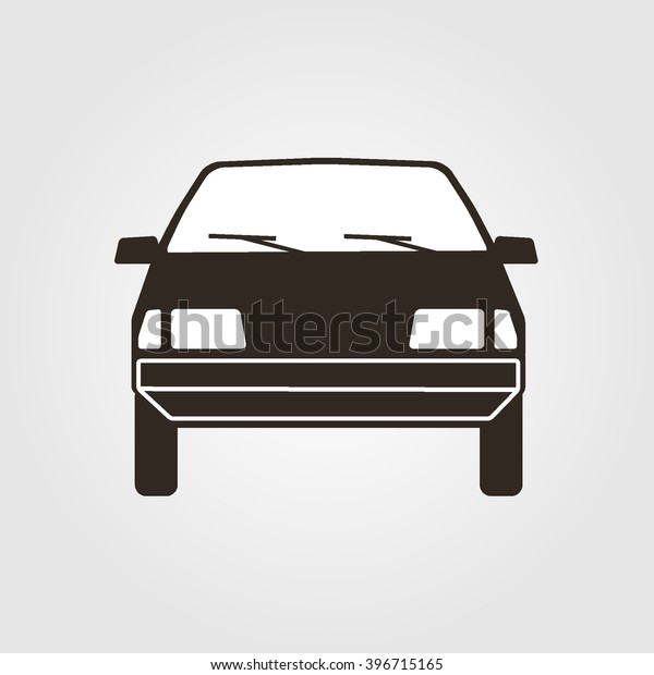 Car Icon Sign Front View Vector Stock Vector (Royalty Free) 396715165 ...
