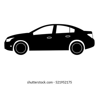 Car Icon Small Sedan Stock Vector (Royalty Free) 521952175 | Shutterstock