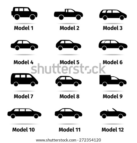 Car Icons Set Vector Illustration Stock Vector (Royalty Free) 272354120 ...