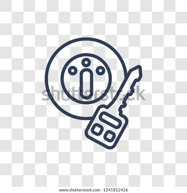 Car Ignition Icon Trendy Linear Car Stock Vector (Royalty Free ...