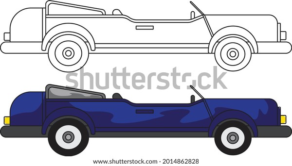 Car Illustration Cartoon Colouring Stock Vector (Royalty Free ...
