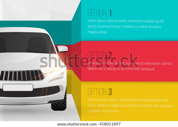 Car Infographics Design Template Charts Elements Stock Vector (Royalty ...