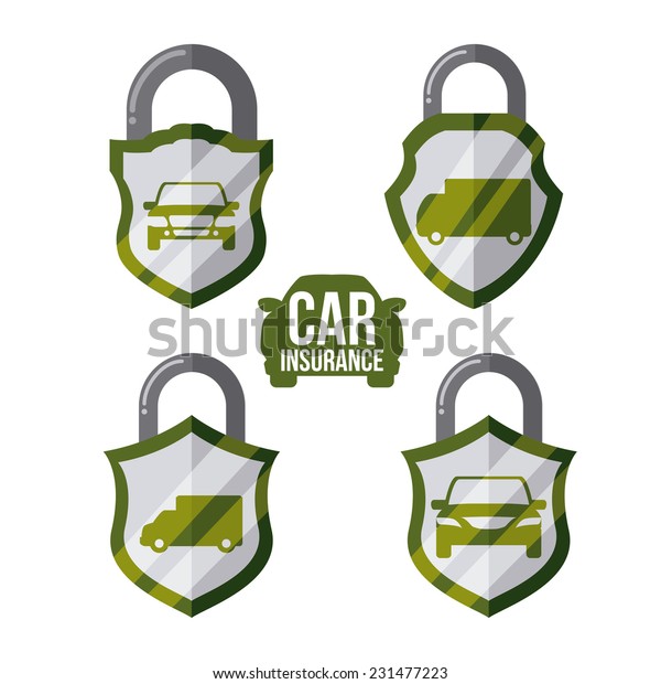 Car Insurance Graphic Design Vector Illustration Stock Vector (Royalty ...