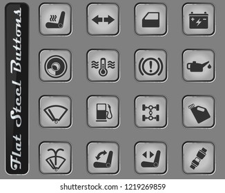 Car Interface Web Icons On Flat Stock Vector (Royalty Free) 1219269859 ...