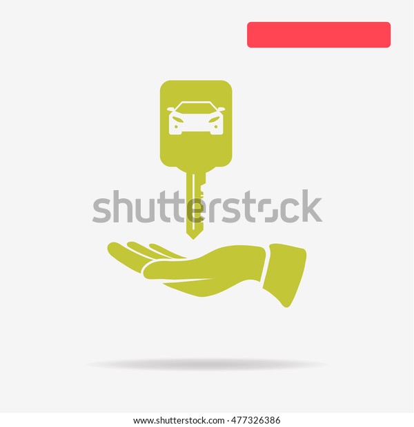 Car Key Hand Icon Vector Concept Stock Vector (Royalty Free) 477326386 ...