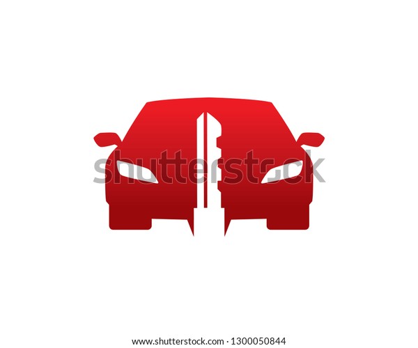 Car Key Logo Template Icon Symbol: vector de stock (libre de regalías ...