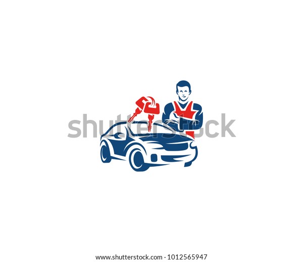 Car Key Service Logo Template Auto Stock Vector (Royalty Free ...