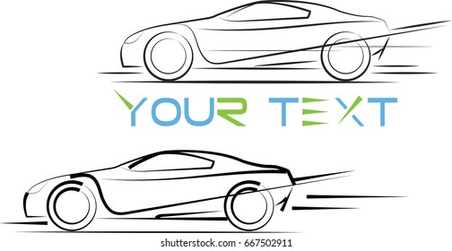 Car Line Art Stock Vector (Royalty Free) 667502911