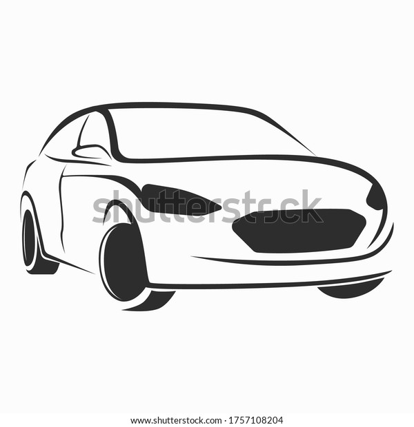 Car Line Art Vector Suitable Outdoor Stock Vector (Royalty Free ...