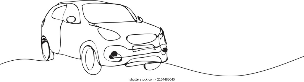 Car Line Drawing Vector Illustration Stock Vector (Royalty Free ...