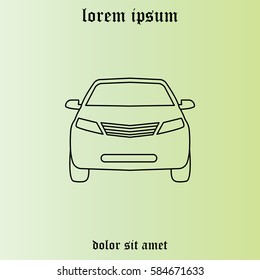 Car Line Icon Stock Vector (Royalty Free) 584671633 | Shutterstock