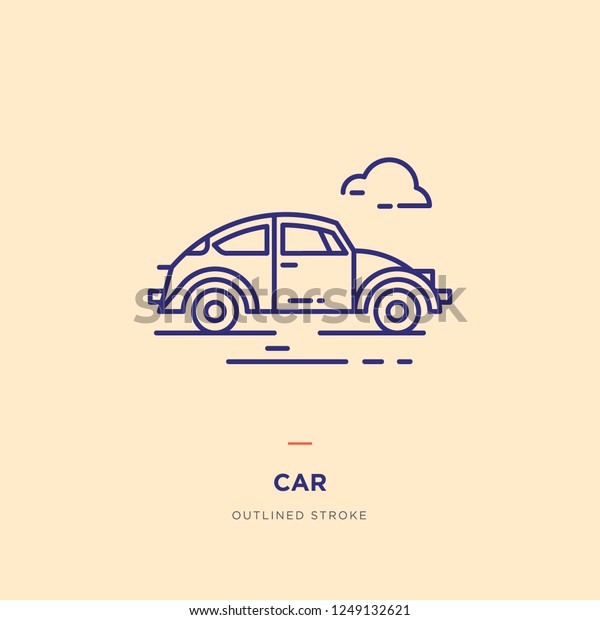 Car Line Icon Stock Vector (Royalty Free) 1249132621