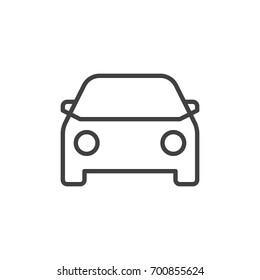 Car Line Icon Outline Vector Sign Stock Vector (Royalty Free) 700855624 ...