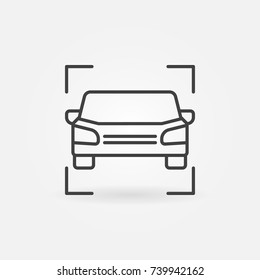Car Line Icon Vector Vehicle Front Stock Vector (Royalty Free ...