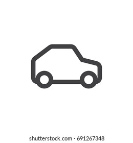 Car Line Simple Icon Outline Vector Stock Vector (Royalty Free ...
