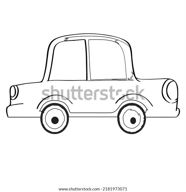 Car Line Vector Illustration Isolated On Stock Vector (Royalty Free ...