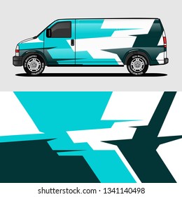 Car Livery Purple Van Wrap Design Stock Vector (Royalty Free) 1341150530