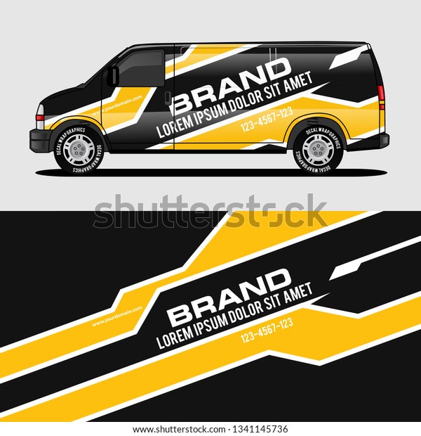 car livery yellow van wrap design wrapping sticker and decal design for ...