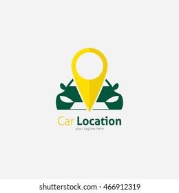 Car Location Logo Design Template Vector: vector de stock (libre de ...