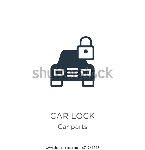 Car Lock Icon Vector Trendy Flat Stock Vector (Royalty Free) 1671961948 ...