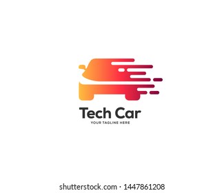 Car Logo Design Template Fast Technology Stock Vector (Royalty Free ...