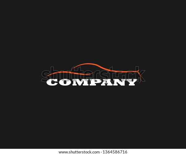 Car Logo Template Black Backroundabstract Car Stock Vector (Royalty ...