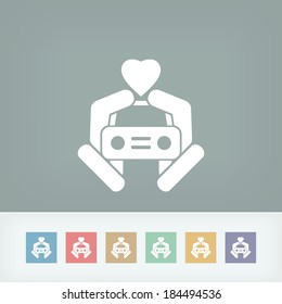 Car Love Icon Stock Vector (Royalty Free) 192222488 | Shutterstock