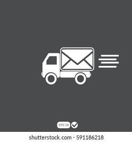 Car Mail Icon Stock Vector (Royalty Free) 591186218 | Shutterstock