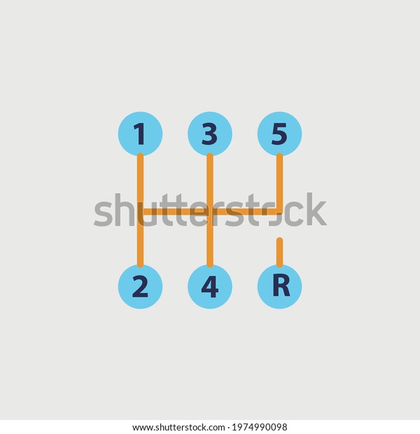 Car Manual Transmission Vector Icon 6 Stock Vector (Royalty Free ...