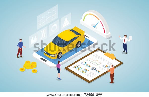 Car Market Analysis Concept Some Graph Stock Vector (Royalty Free ...