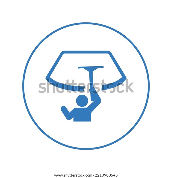 Car Mirror Window Wiper Icon Circle Stock Vector (Royalty Free ...