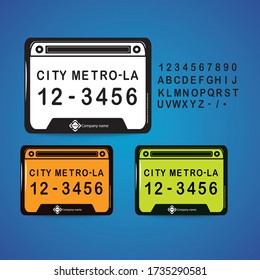 Car Motorcycle Number Plate Vector Design Stock Vector (Royalty Free ...
