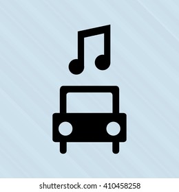 Car Musical Note Design Stock Vector (Royalty Free) 410458258 ...