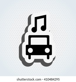 Car Musical Note Design Stock Vector (Royalty Free) 410484295 ...