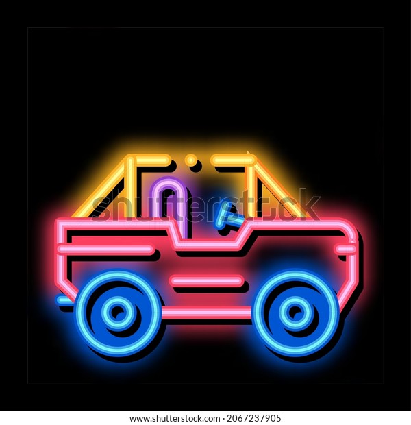 Car Neon Light Sign Vector Glowing Stock Vector (Royalty Free ...