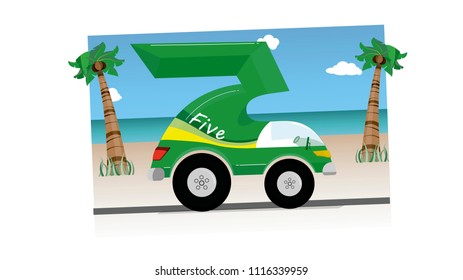 Car Number Five Form Stock Vector (Royalty Free) 1116339959 | Shutterstock