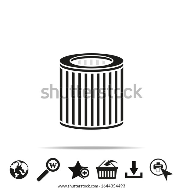 Car Oil Filter Icon Black Icon Stock Vector (Royalty Free) 1644354493 ...